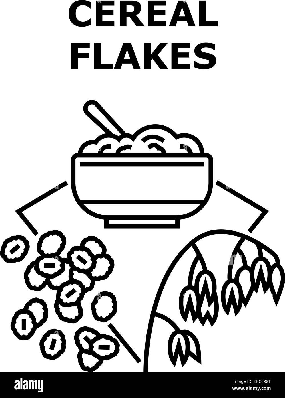 Corn breakfast cereal breakfast cornflakes Black and White Stock Photos ...