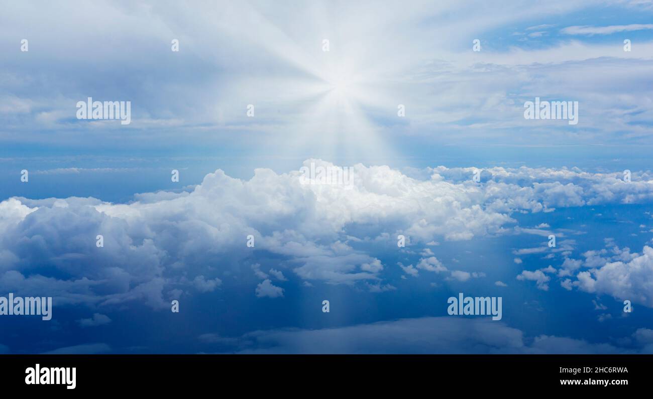 Natural Day Cloudy Sky Abstract Background. Panorama Panoramic View ...