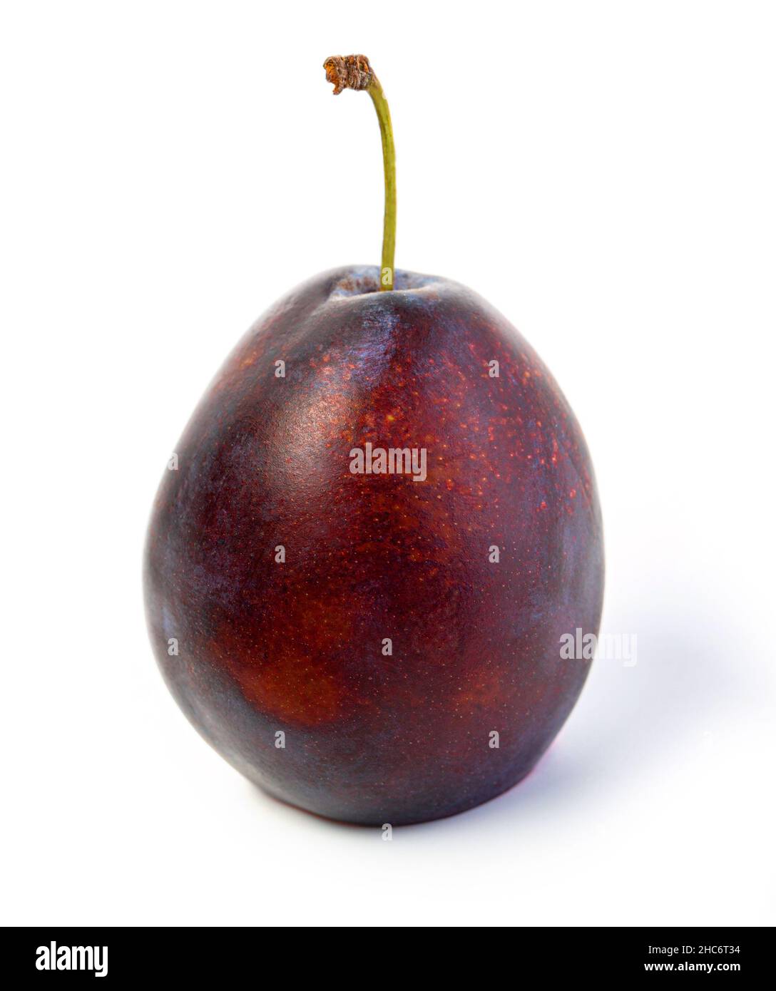 Plum isolated on white background Stock Photo - Alamy