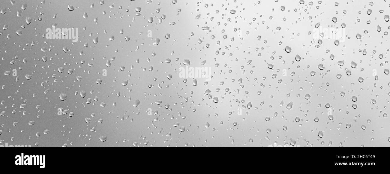 Background of water drops of different shapes with shadows in gray ...