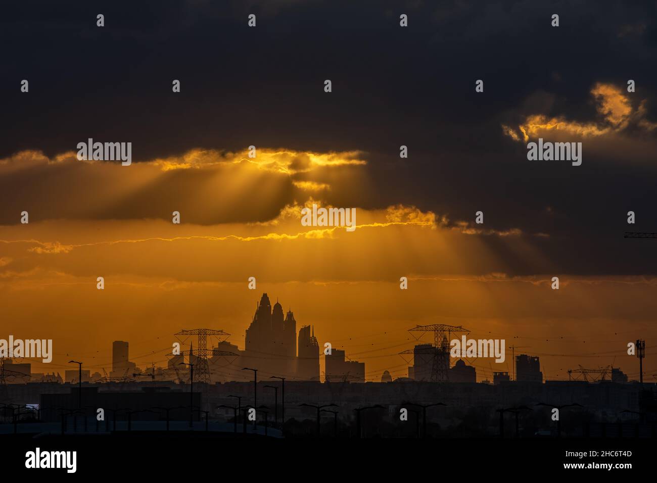 Silhouette Photo of Dubai City Building during Sunset Stock Photo - Alamy