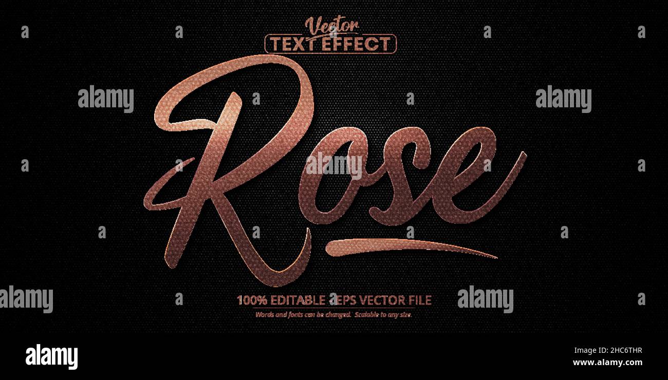 Rose gold text effect Stock Vector Images - Alamy