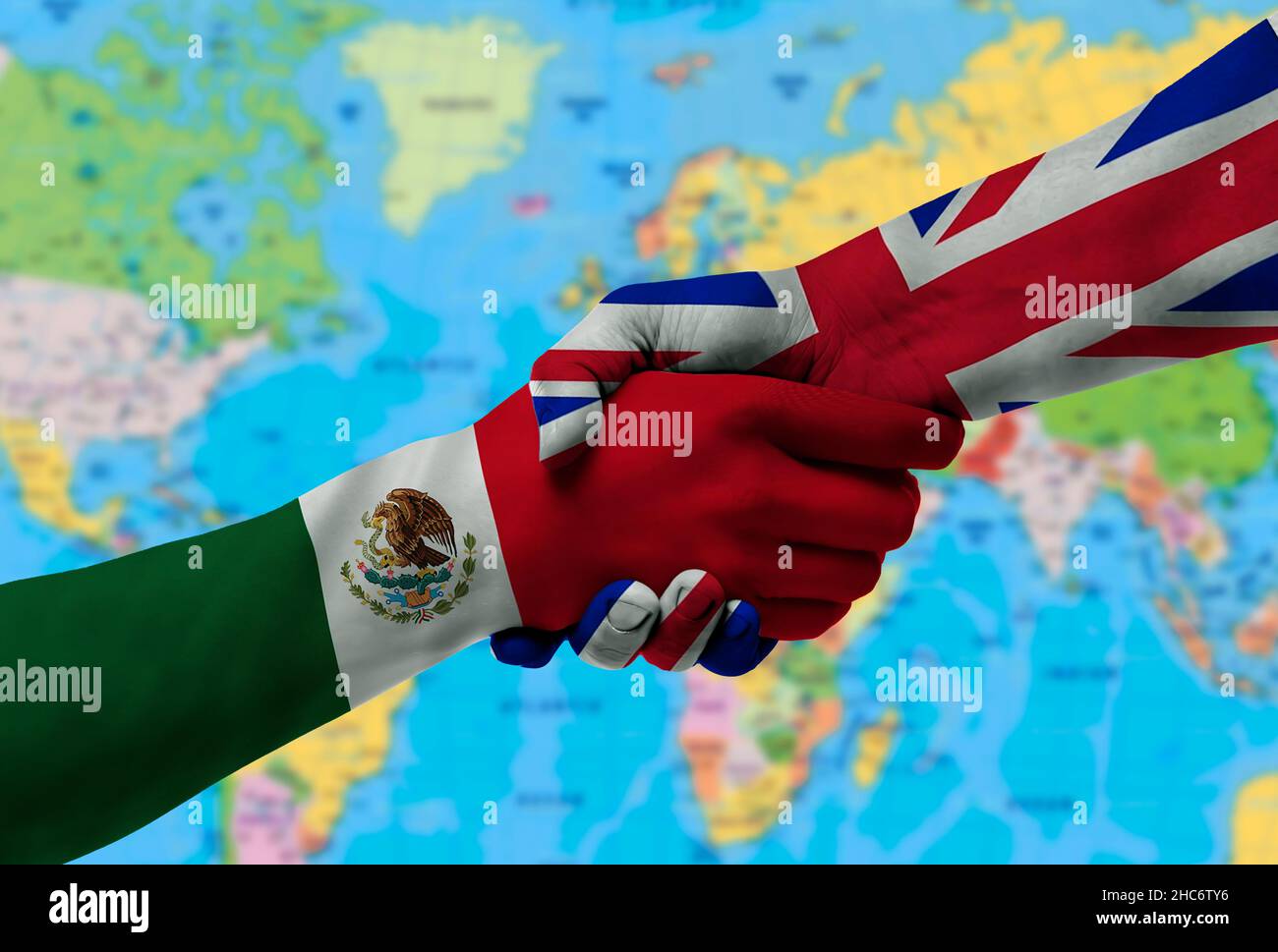 Uk map with national flags hi-res stock photography and images - Alamy