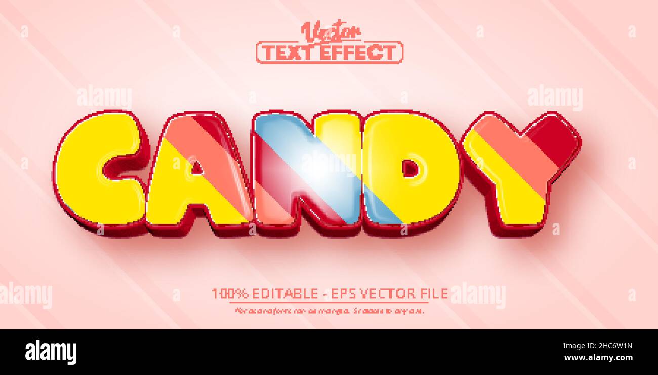 Candy editable text effect hi-res stock photography and images - Alamy