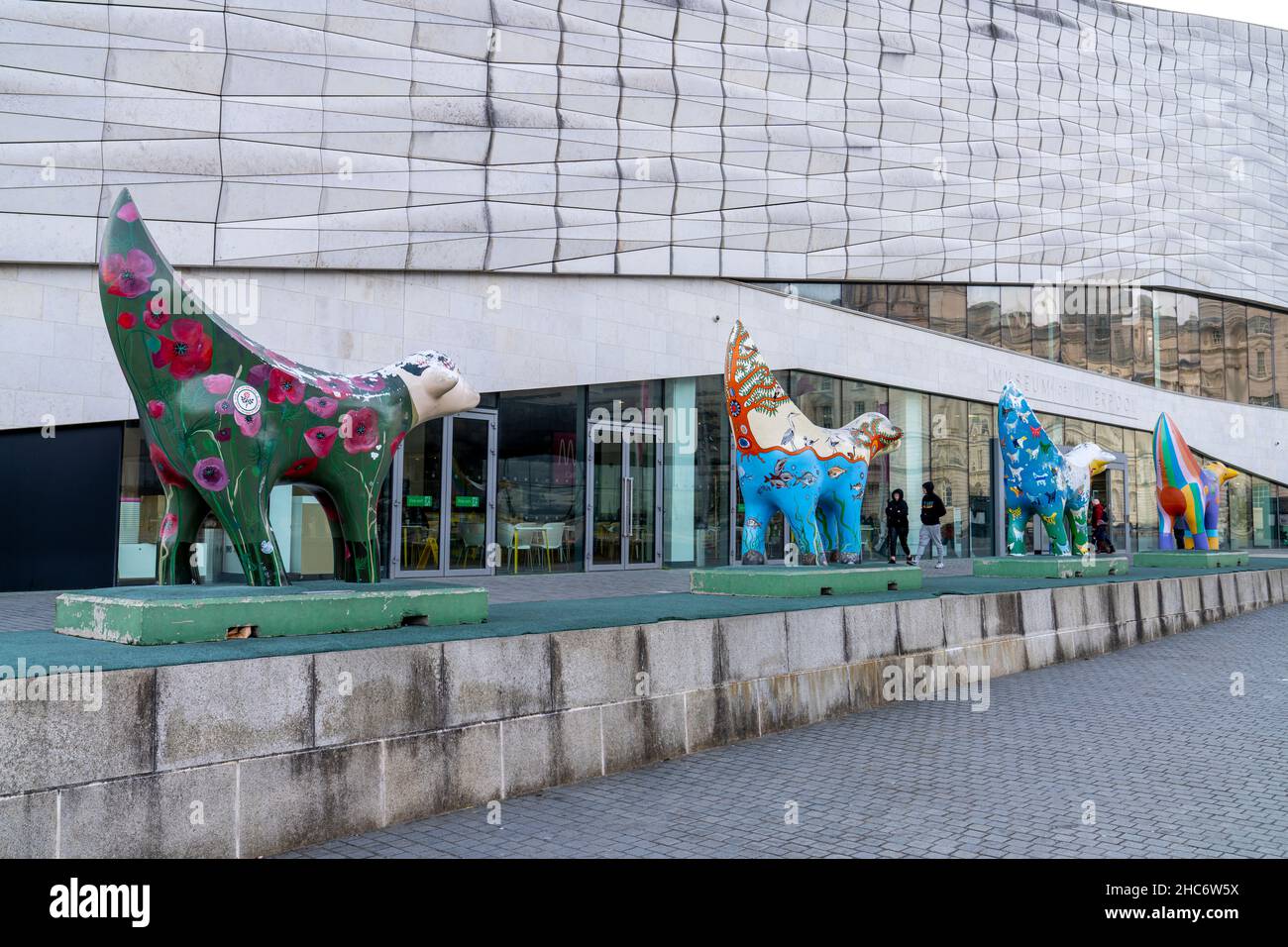 Closeup of the Famous landmark artwork at Liverpool museum Stock Photo ...