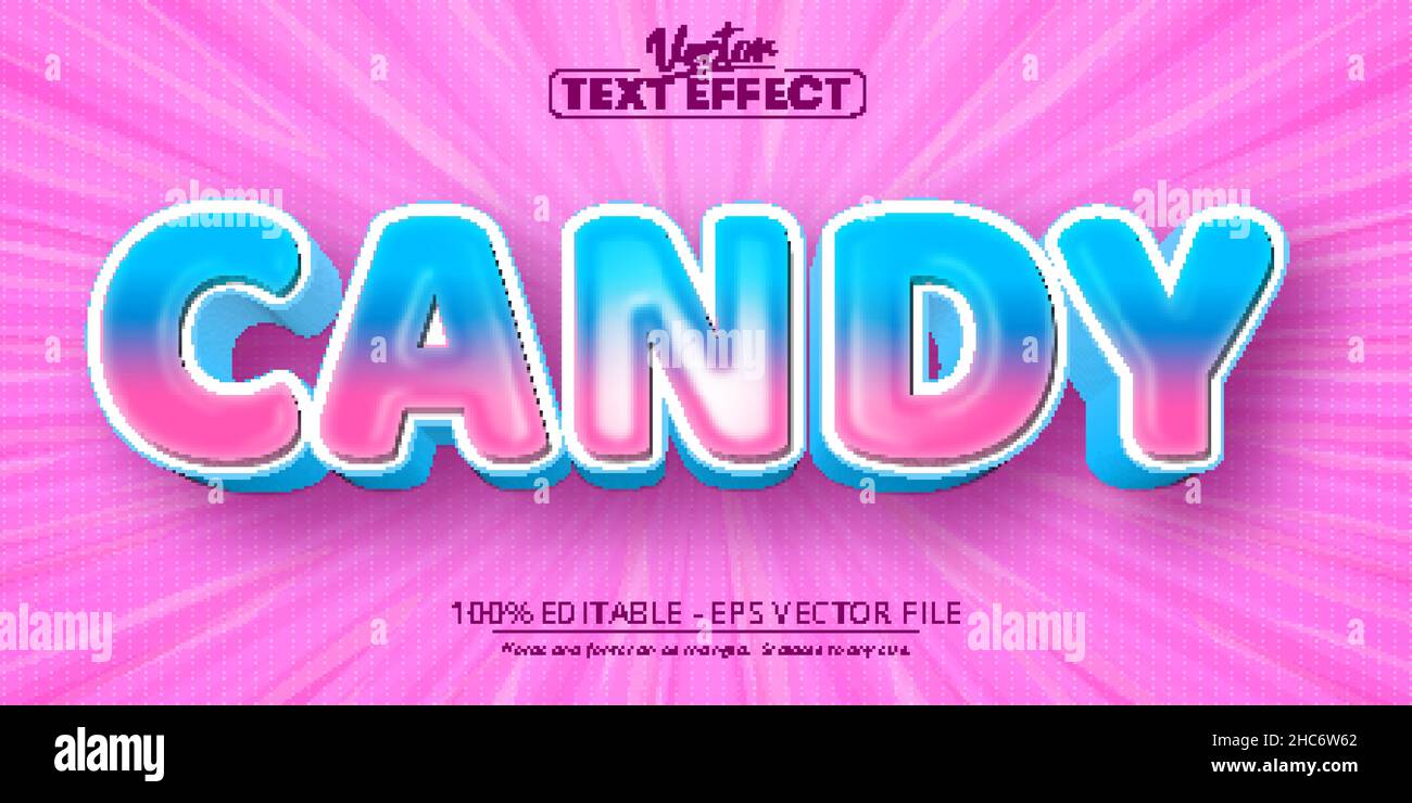 Candy editable text effect hi-res stock photography and images - Alamy