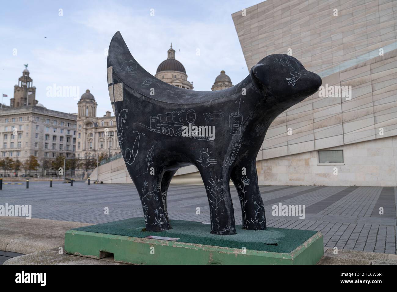 Lambanana sculpture, mix of a lamb and a banana representing items ...