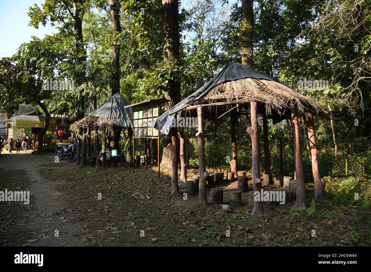 Waiting area of the Nature Interpretation Centre at Gorumara National ...