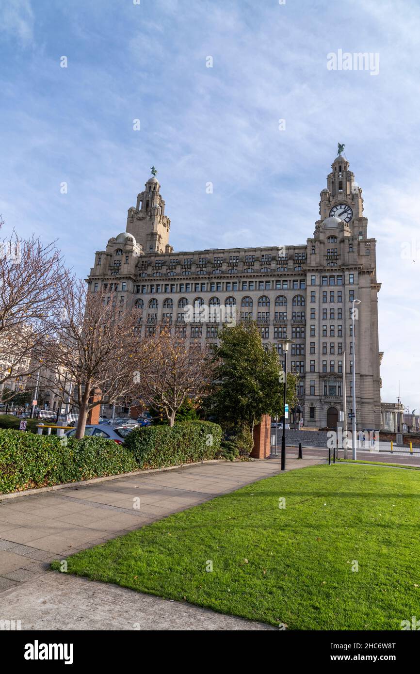 Beautiful view of the Liver Building in Liverpool, England Stock Photo ...