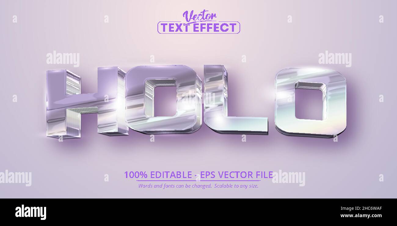 Holographic font hi-res stock photography and images - Alamy
