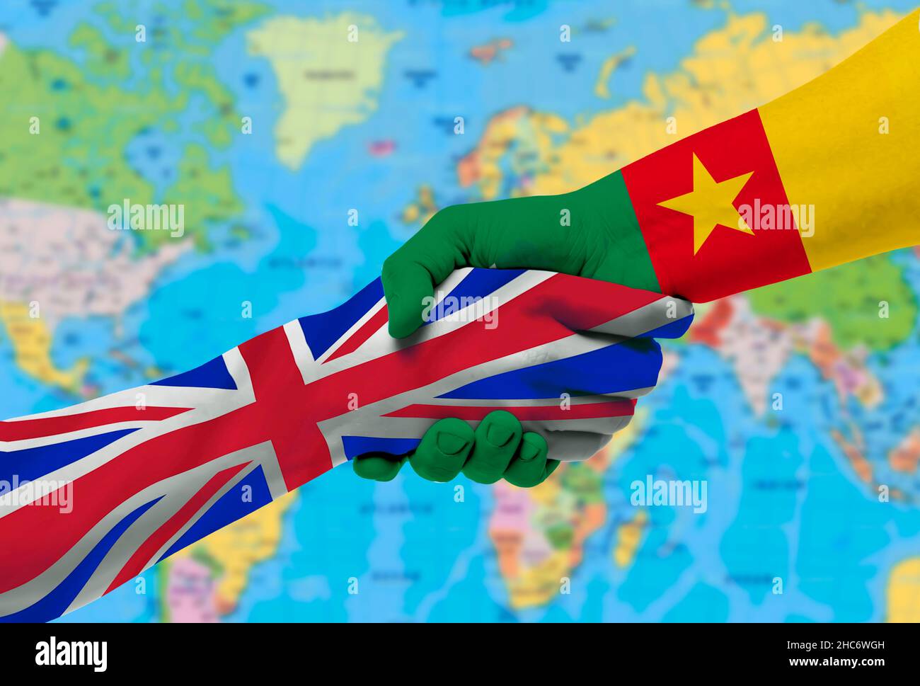 Flag map of cameroon hi-res stock photography and images - Alamy