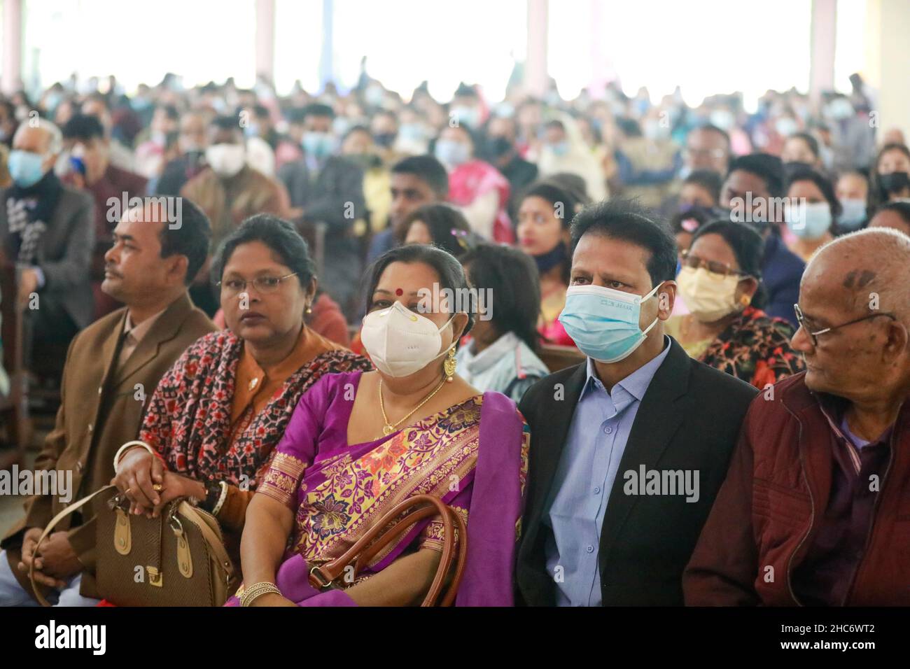 Bangladeshi Christian People offering prayer in Church during Christmas ...