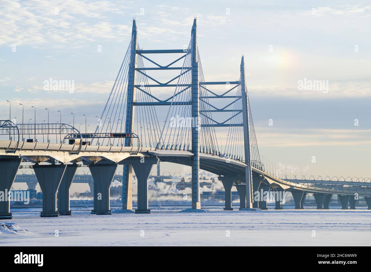 SAINT PETERSBURG, RUSSIA - DECEMBER 10, 2018: Bridge across the Ship ...