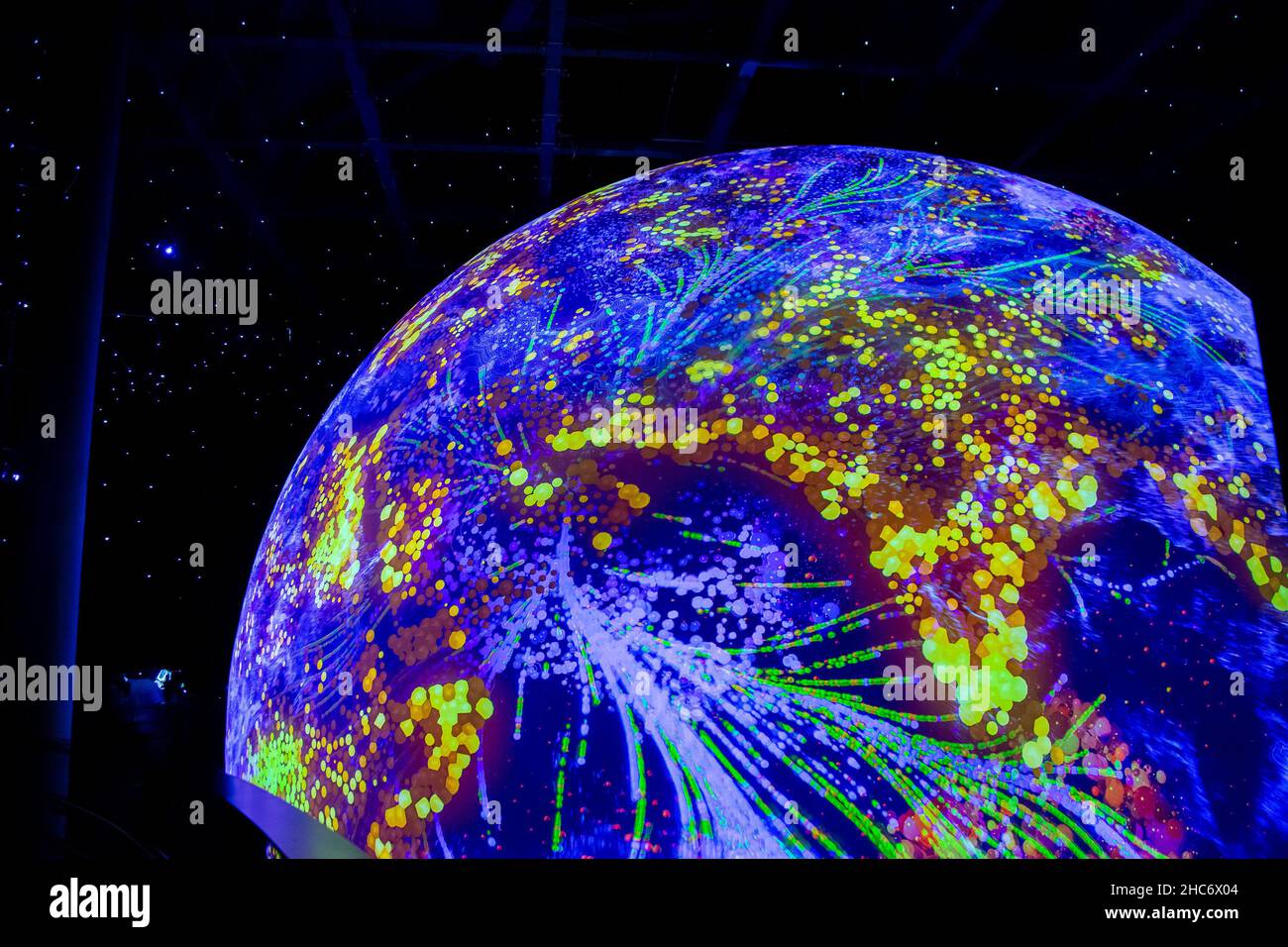 Layout of the world displayed in the Alif Pavilion of Expo 2020 in ...