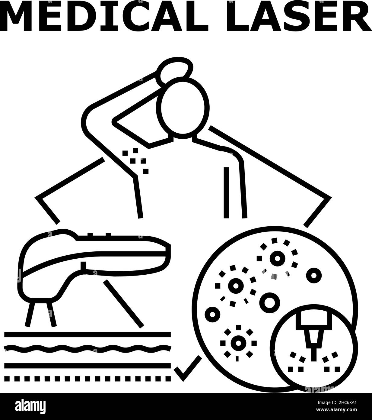 Medical Laser Vector Concept Black Illustration Stock Vector Image ...