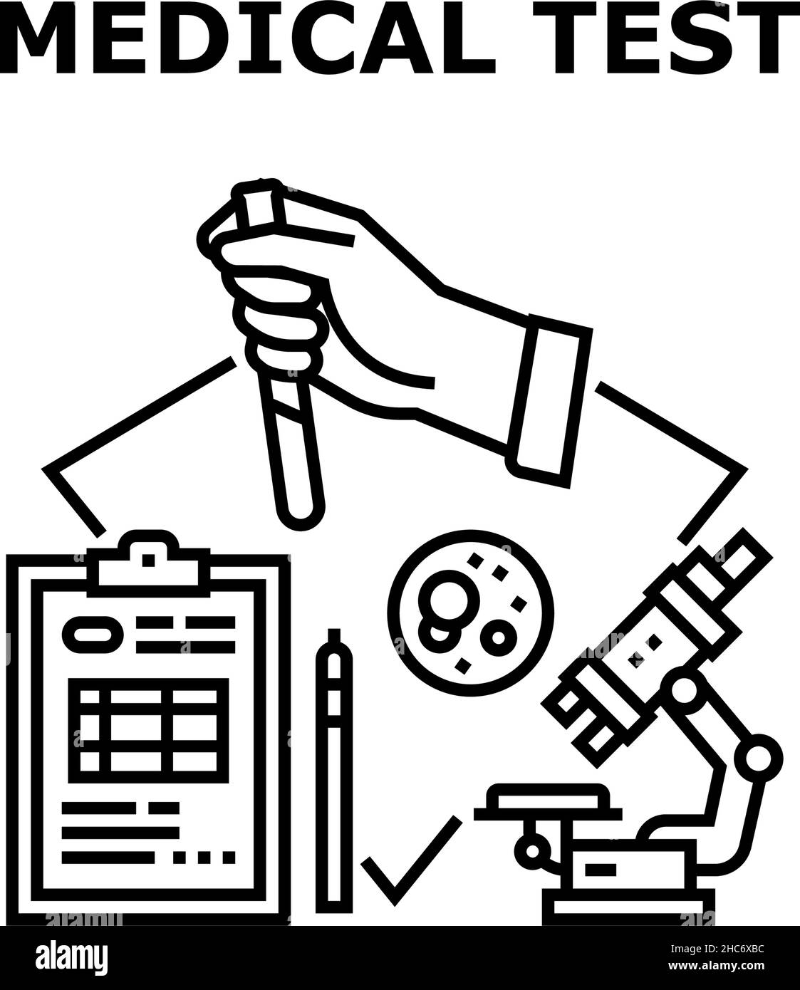 Medical Test Vector Concept Black Illustration Stock Vector Image & Art ...