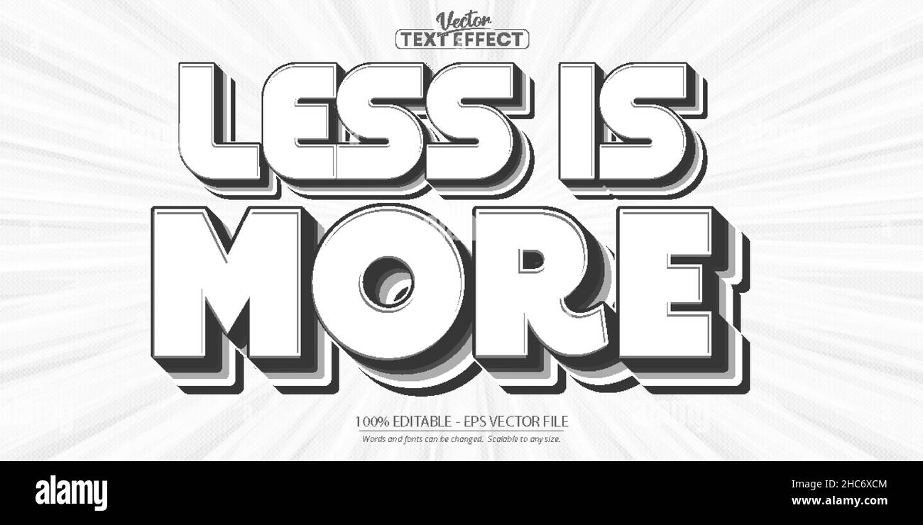 Less is more text, minimalistic text style and editable text effect ...