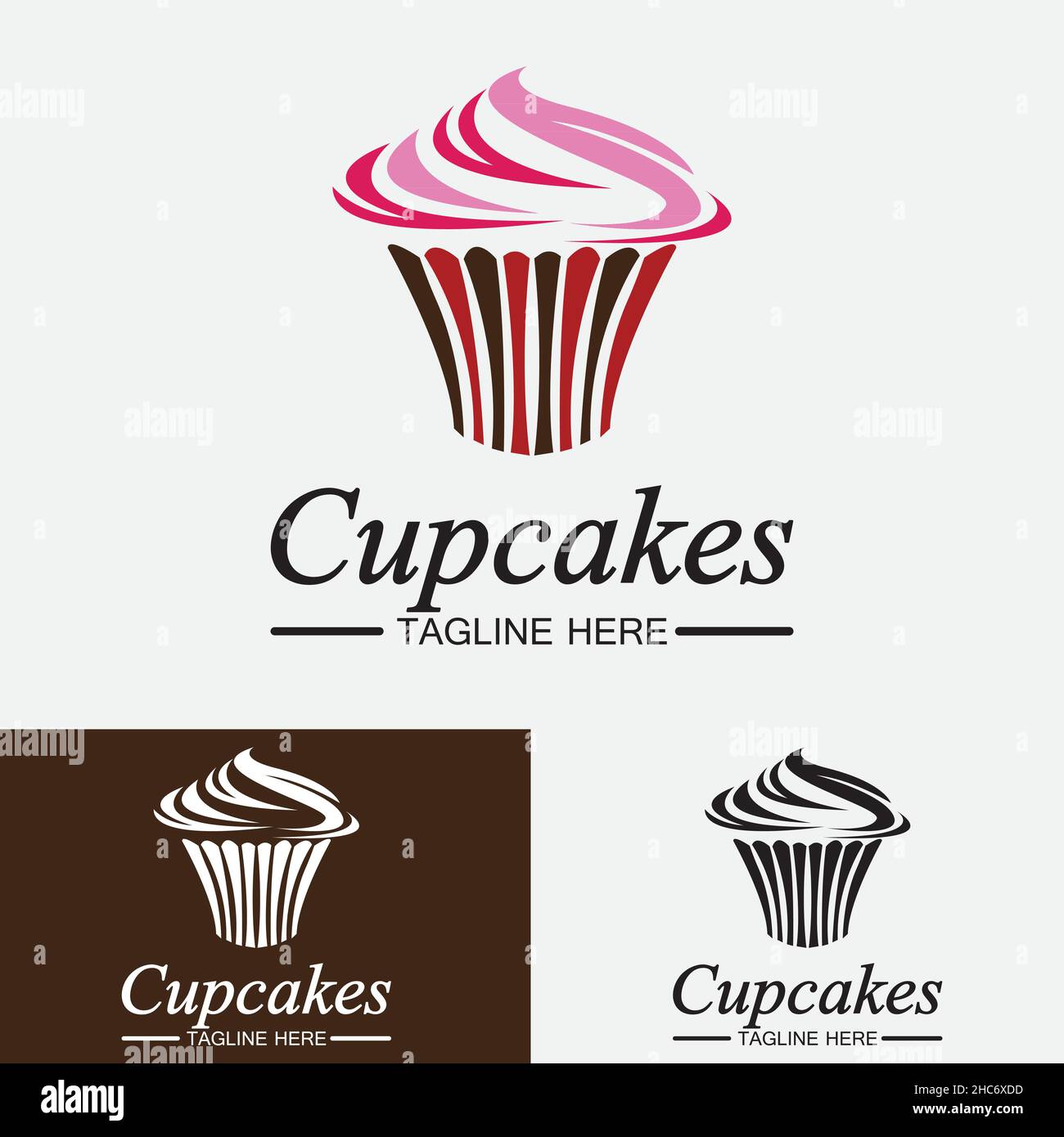 Cupcake Logo design vector template. Cupcakes bakery icon Stock Vector ...