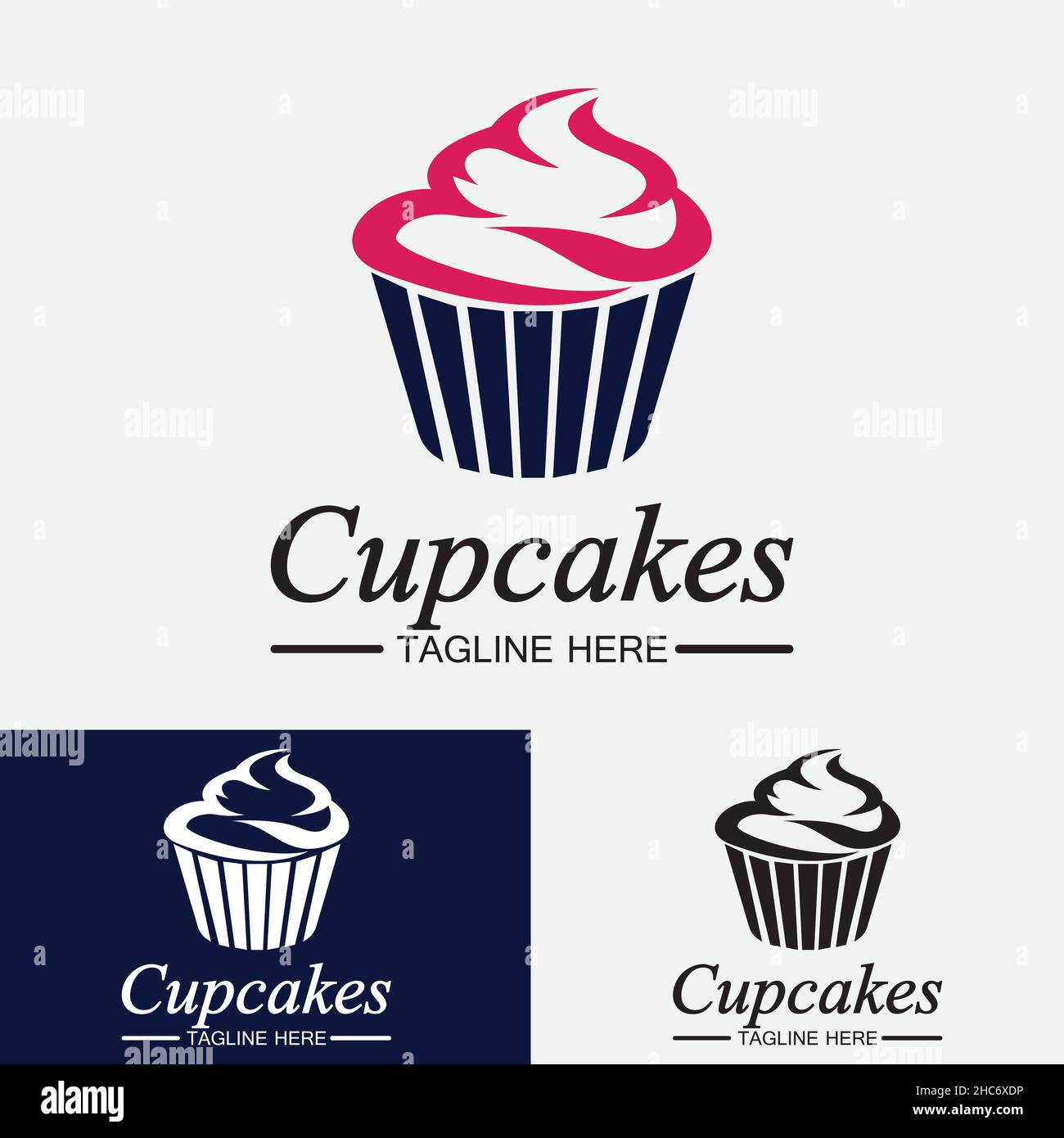 Cupcake Logo design vector template. Cupcakes bakery icon Stock Vector ...