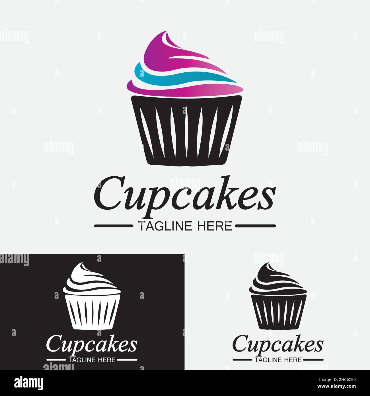 Cupcake Logo design vector template. Cupcakes bakery icon Stock Vector ...