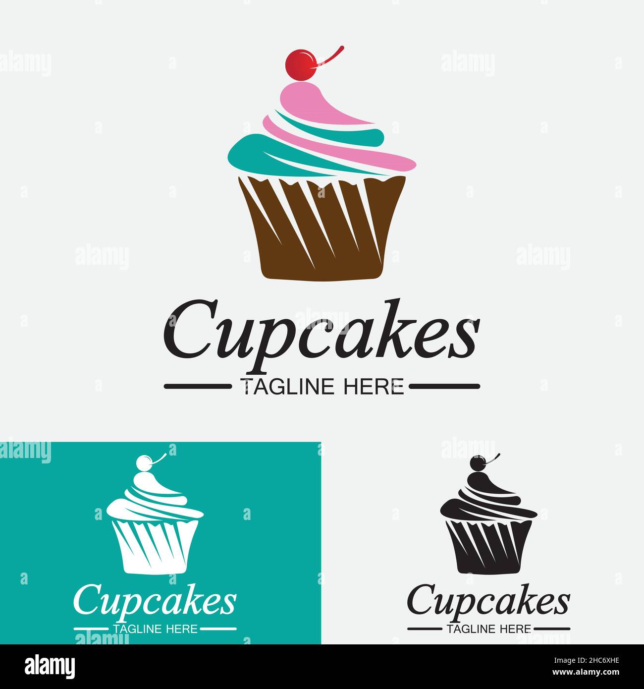 Cupcake Logo design vector template. Cupcakes bakery icon Stock Vector ...