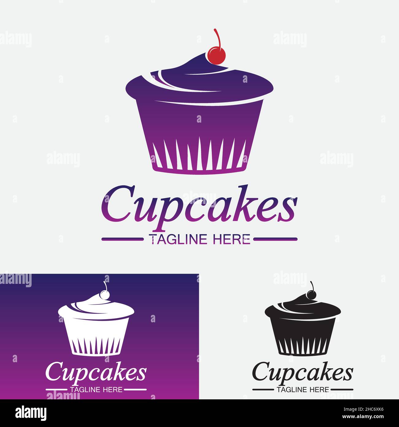 Cupcake Logo design vector template. Cupcakes bakery icon Stock Vector ...