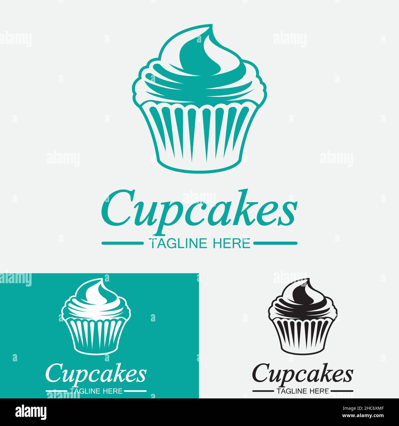 Cupcake Logo design vector template. Cupcakes bakery icon Stock Vector ...