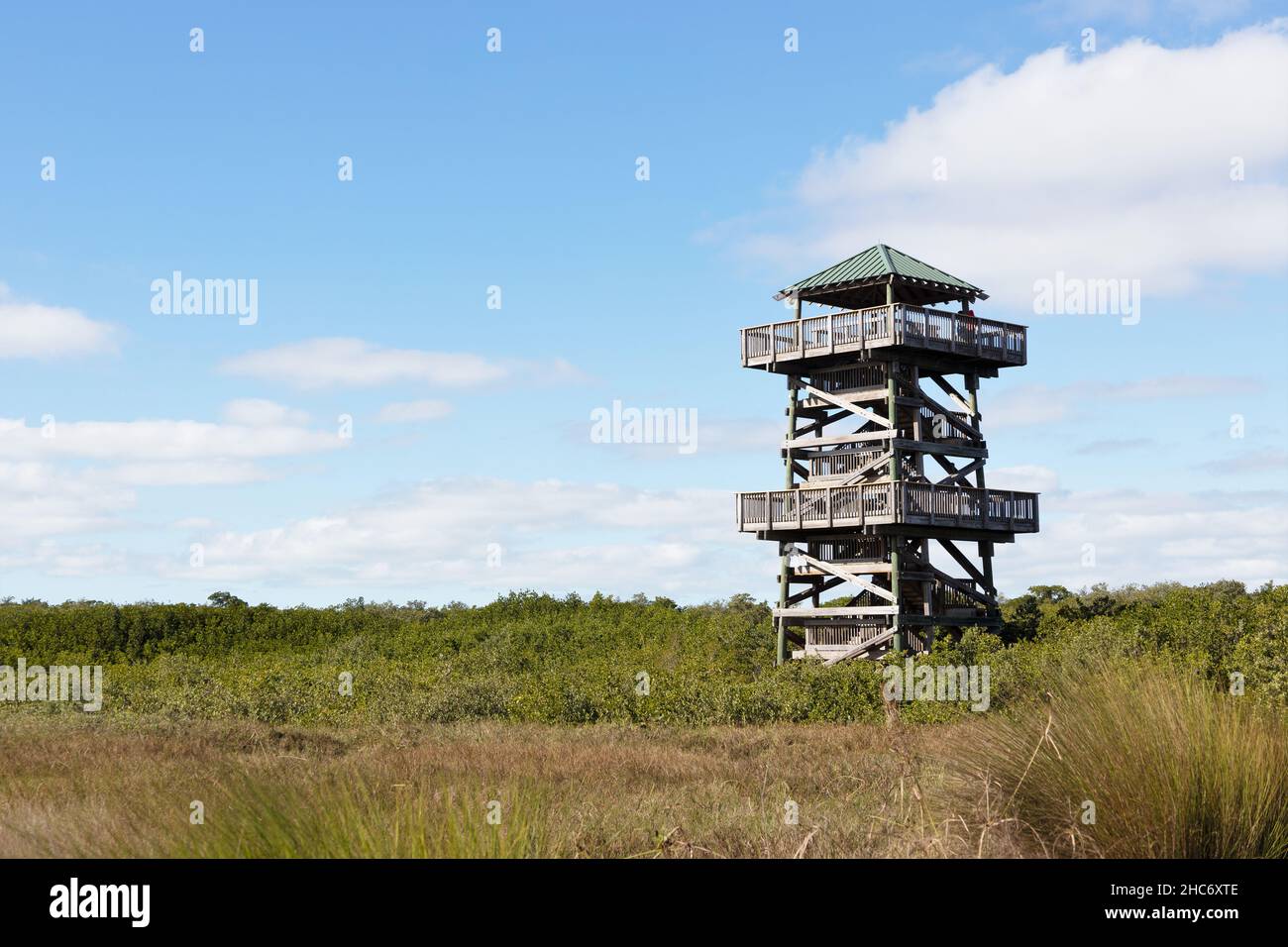 The observation tower at Robinson Preserve in Bradenton, Florida Stock ...