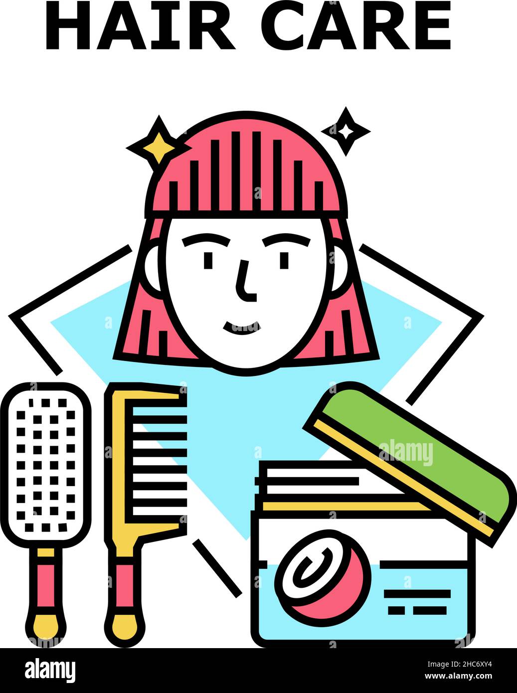 Hair Care Tool Vector Concept Color Illustration Stock Vector Image ...