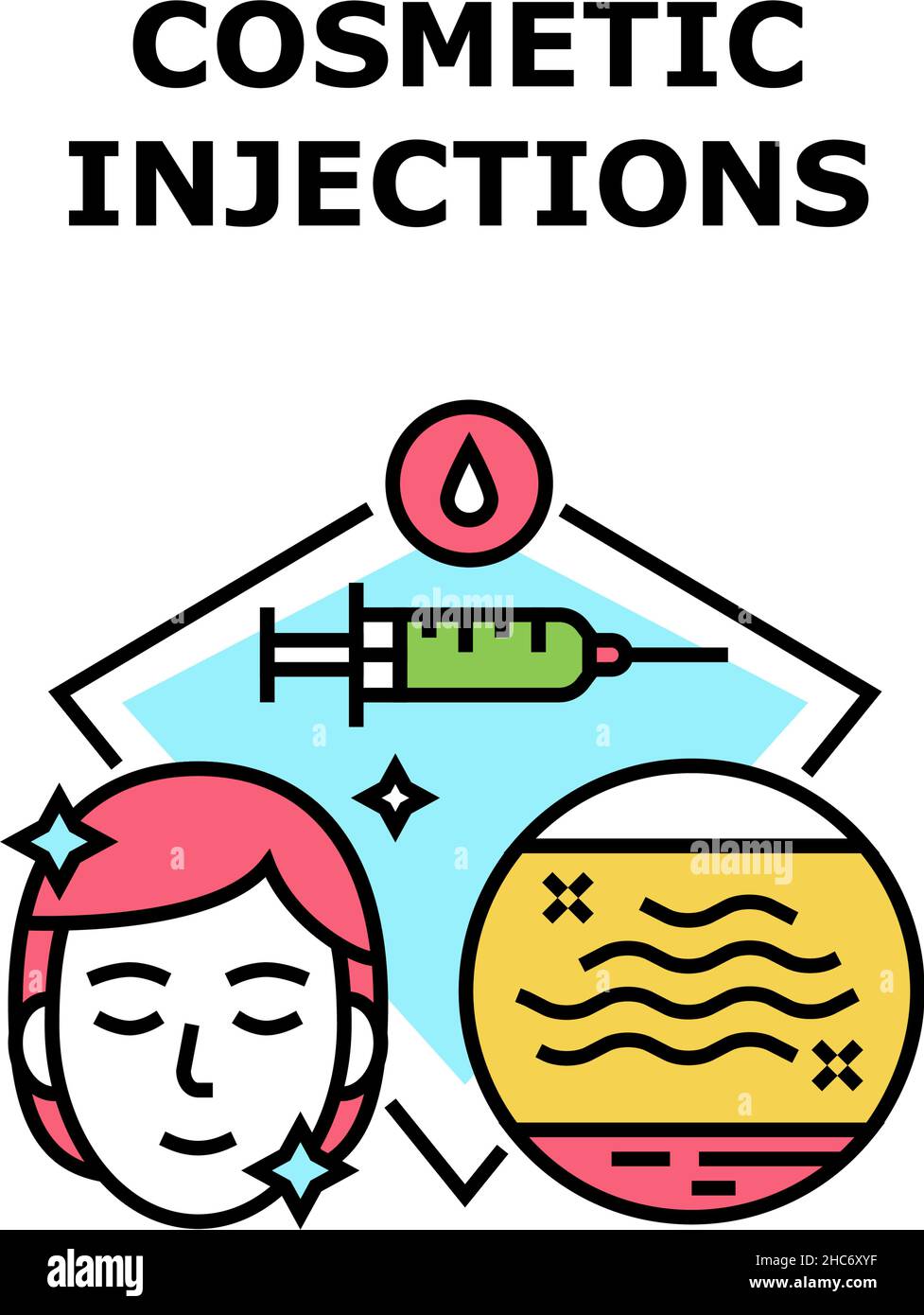 Cosmetic Injections Concept Color Illustration Stock Vector Image & Art ...