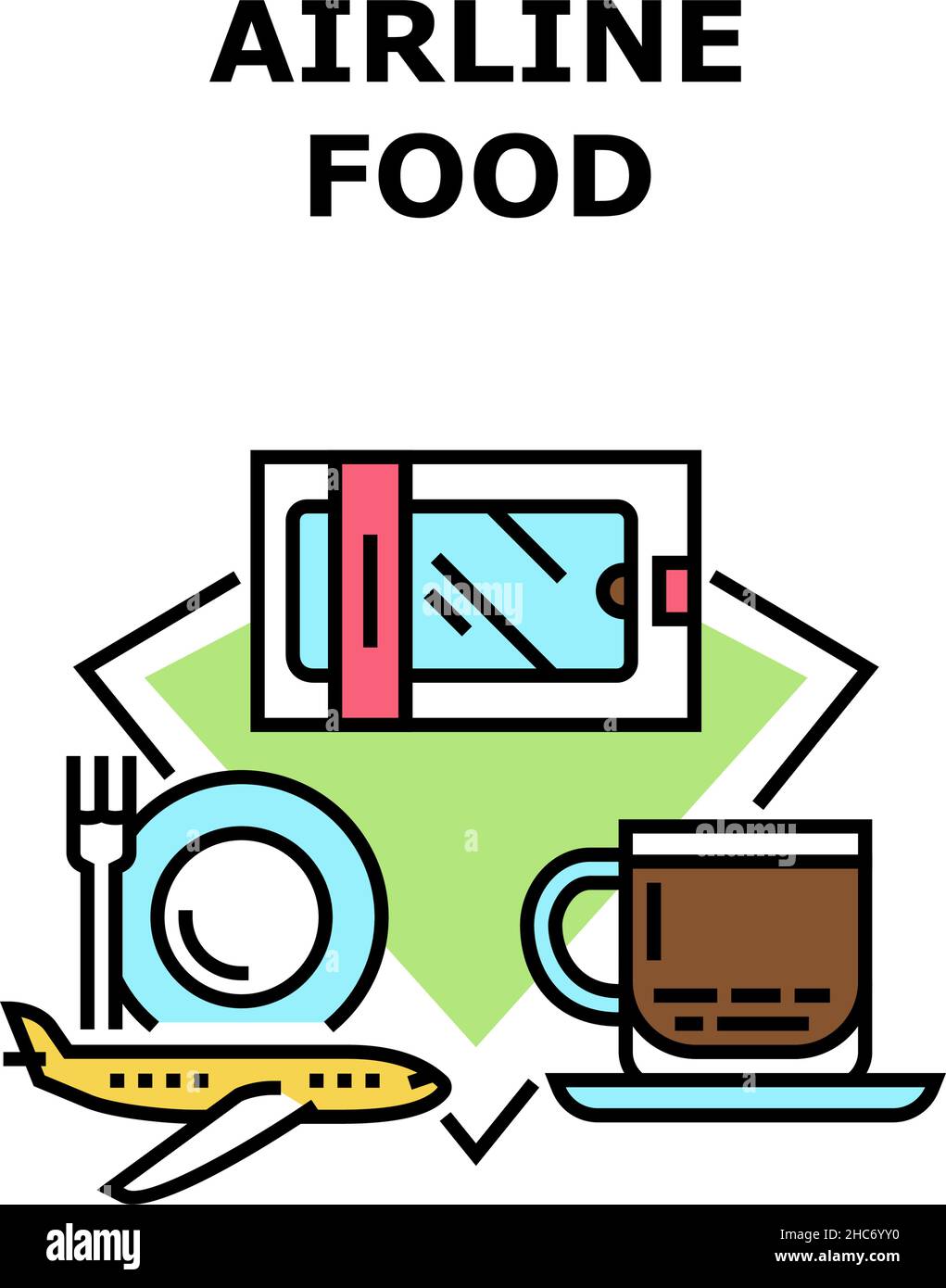 Airline Food Vector Concept Color Illustration Stock Vector Image & Art ...