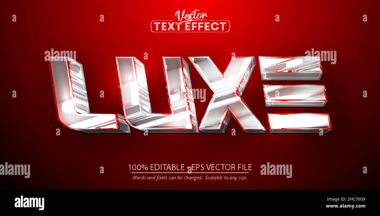 Silver editable text effect, shiny luxury silver color and metallic ... Silver editable text effect, shiny luxury silver color and metallic ...