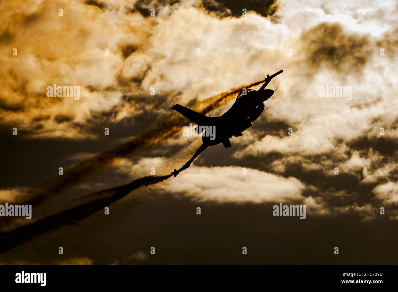 Radom, Poland - August 23, 2013: Military fighter jet plane at air base ...