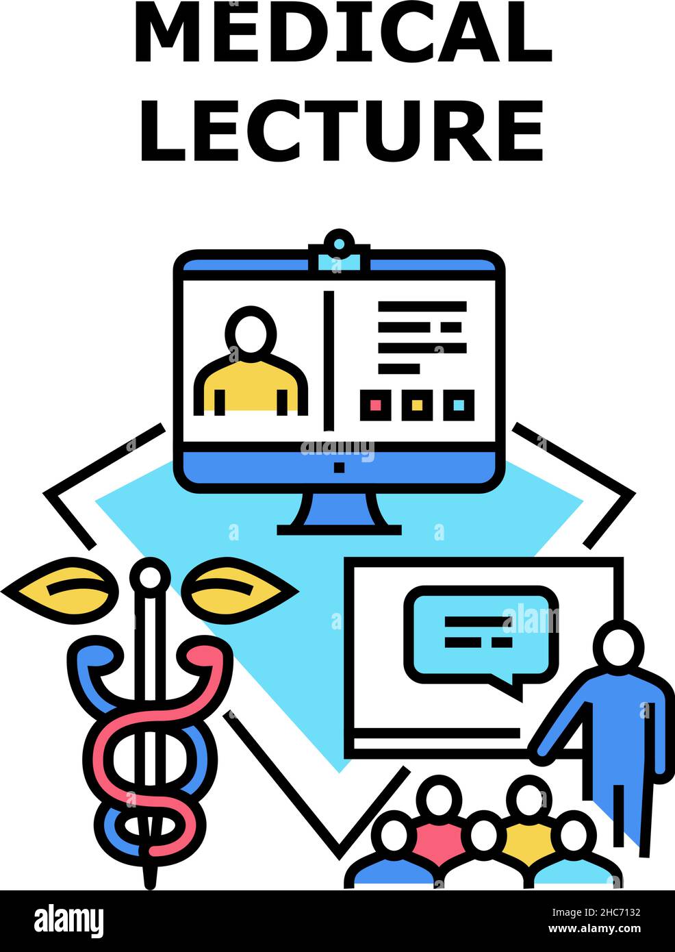 Medical Lecture Vector Concept Color Illustration Stock Vector Image ...