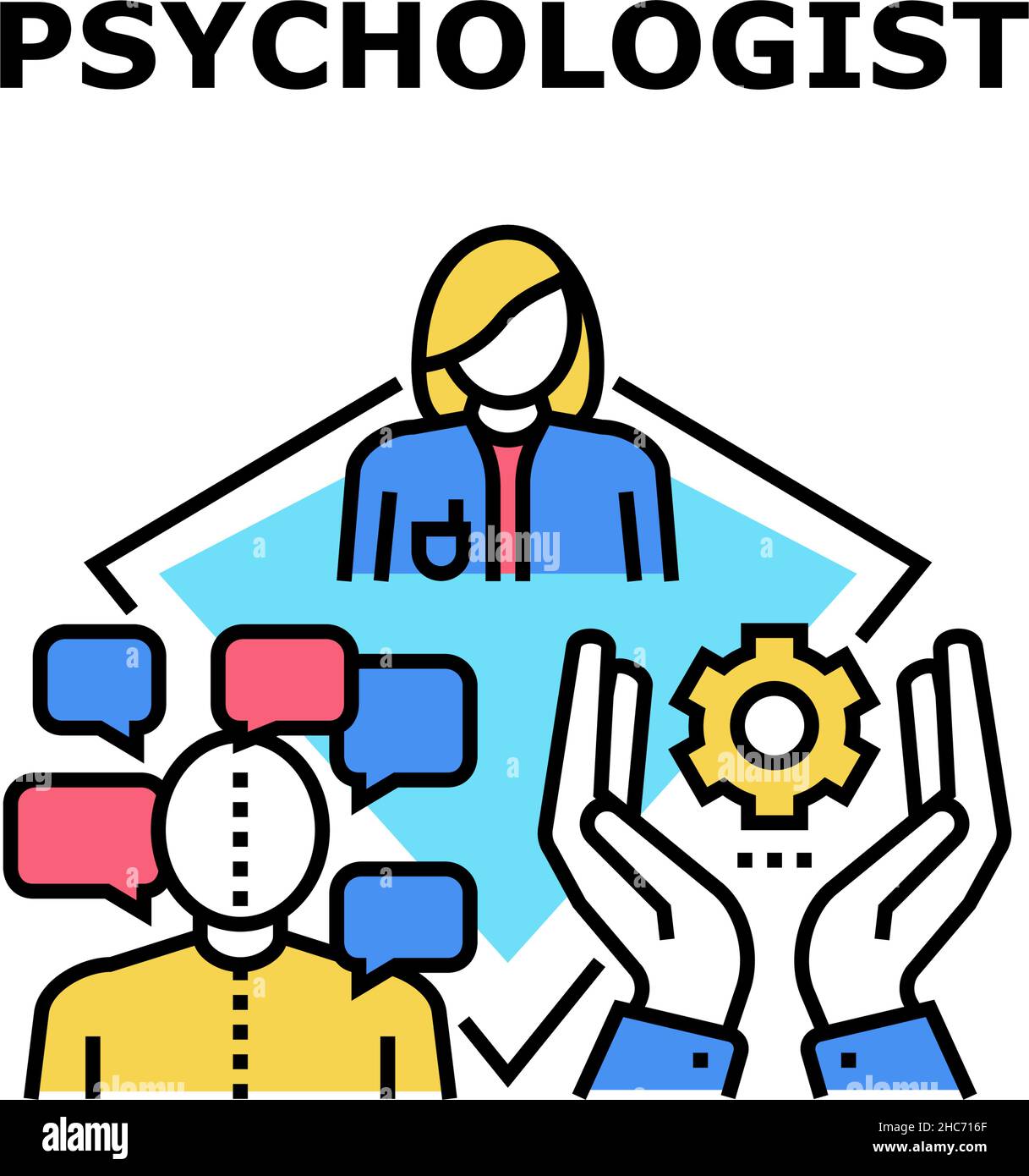 Psychologist Vector Concept Color Illustration Stock Vector Image & Art ...