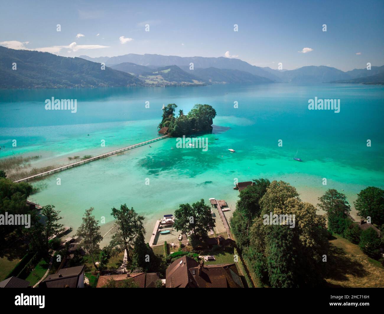 The private island Castle Litzlberg (Schloss Litzlberg) on the Lake ...