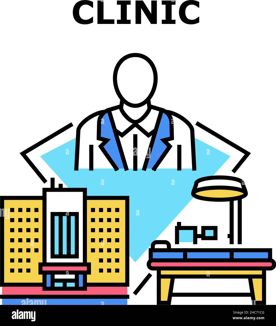 Clinic Service Vector Concept Color Illustration Stock Vector Image ...