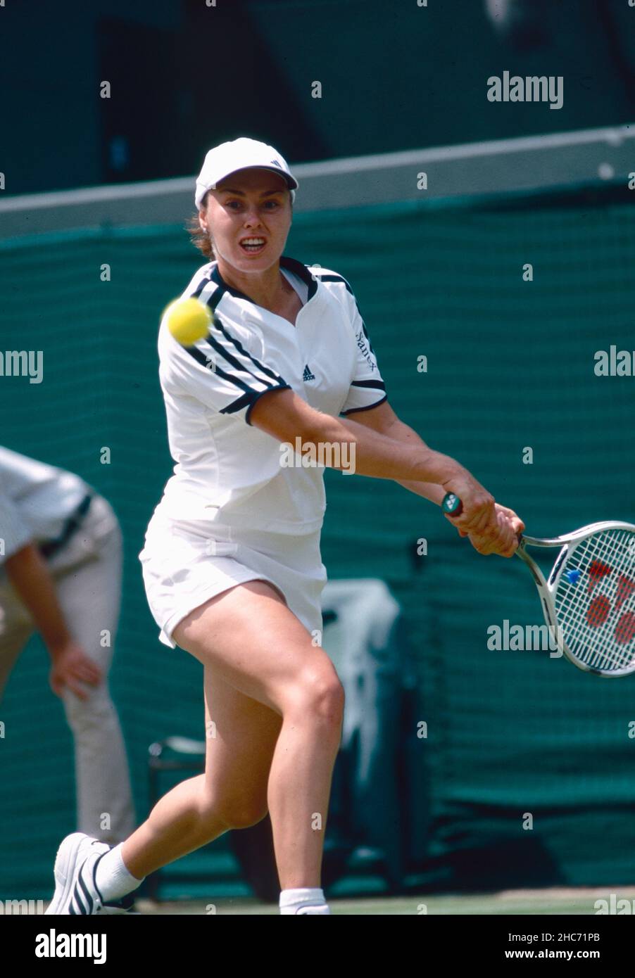 Swiss tennis player Martina Hingis, Wimbledon, UK 2000 Stock Photo - Alamy