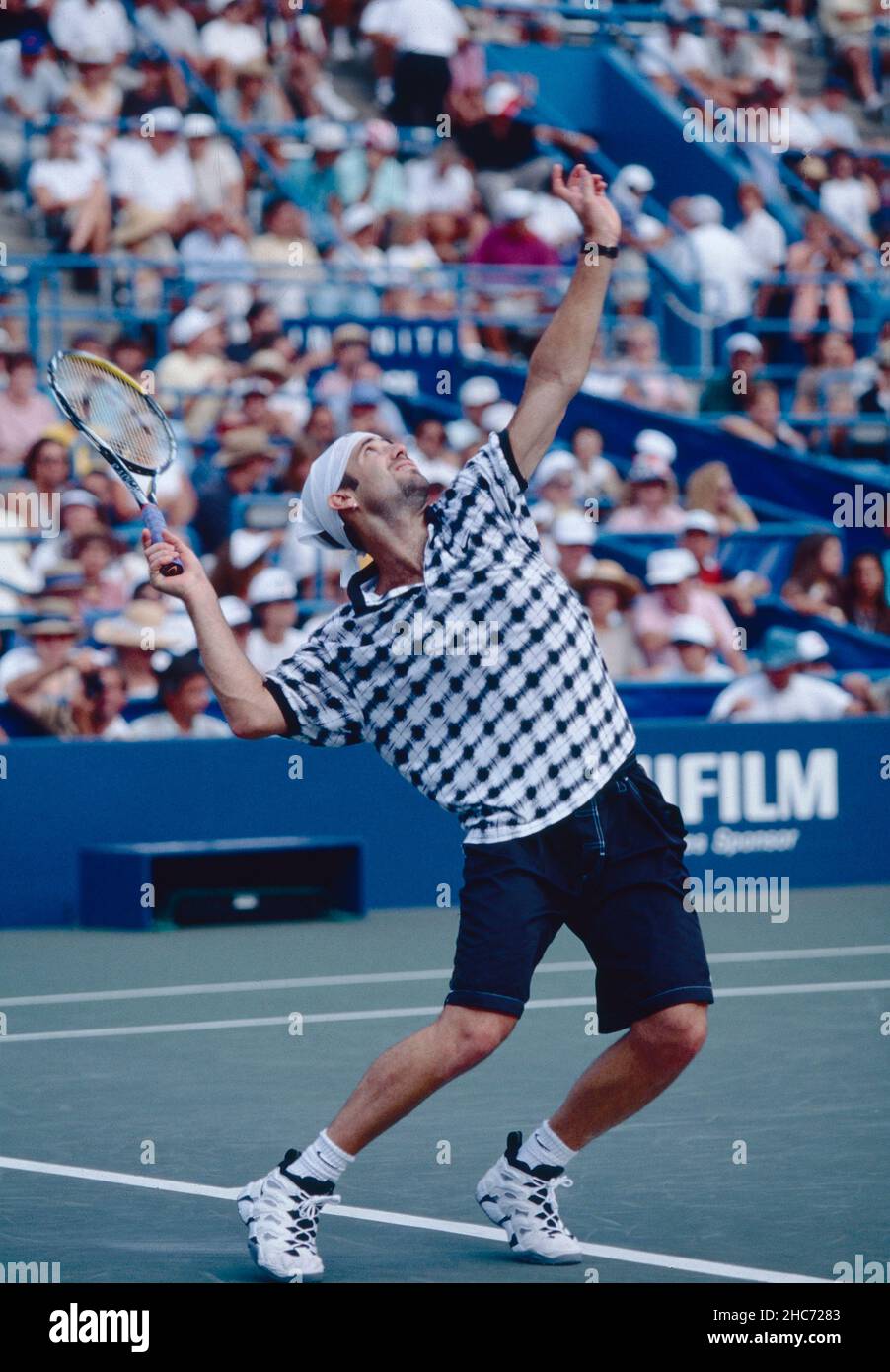 American tennis player Andre Agassi, US Open 1995 Stock Photo - Alamy