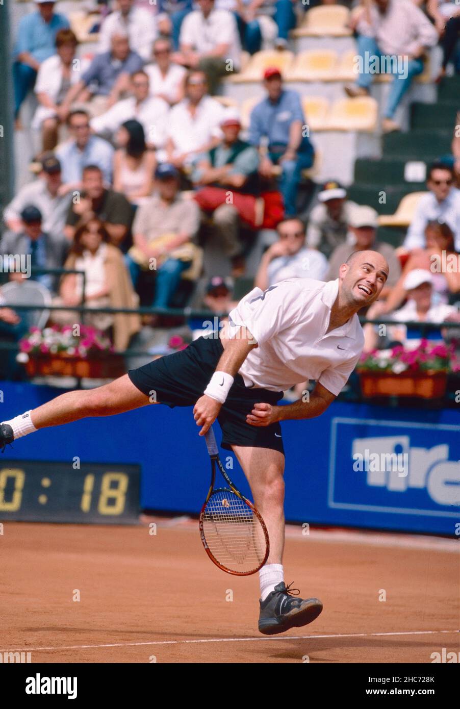 American tennis player Andre Agassi, Italian Open 2002 Stock Photo - Alamy