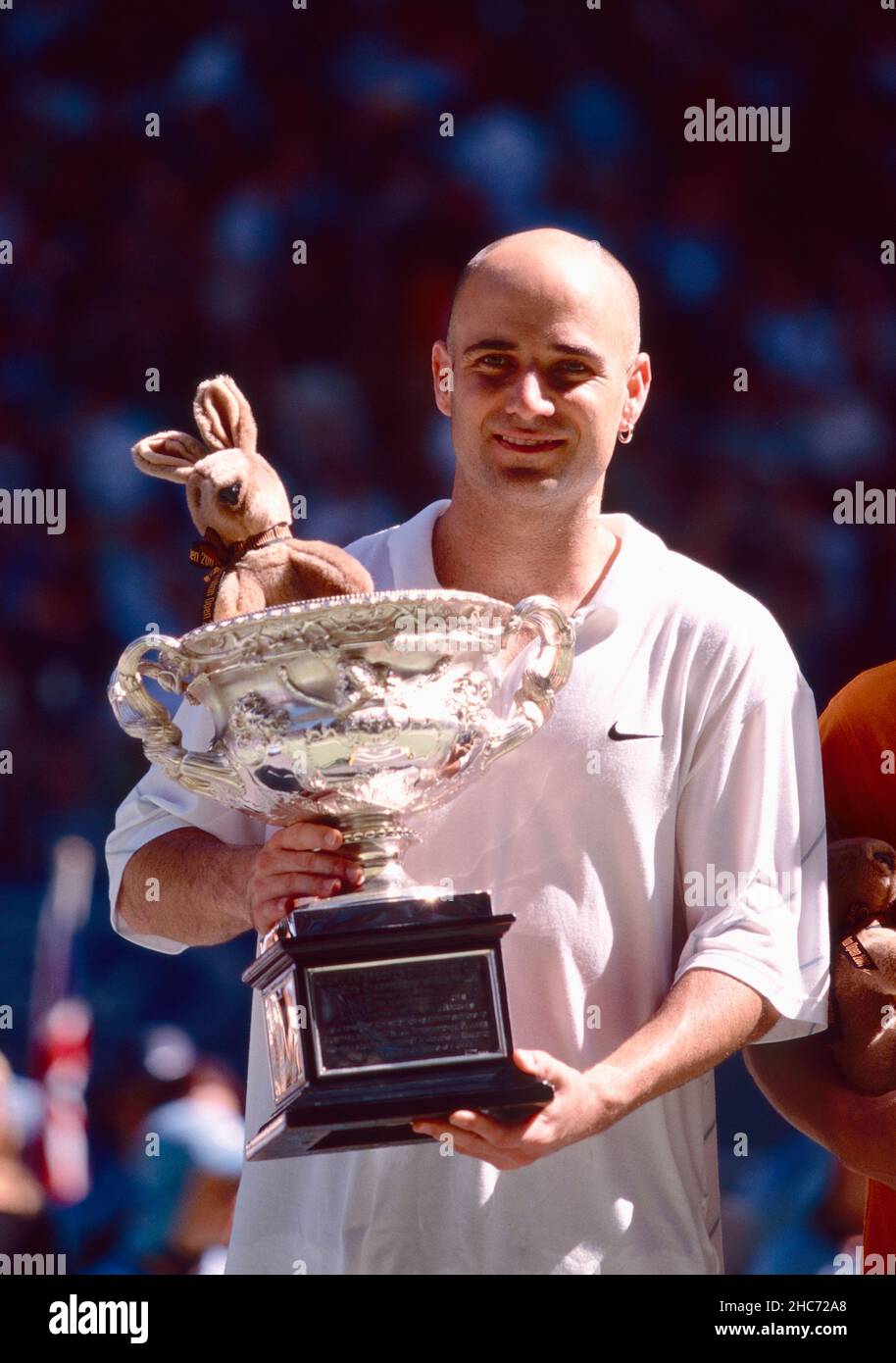 American tennis player Andre Agassi, Australian Open 2000s Stock Photo ...