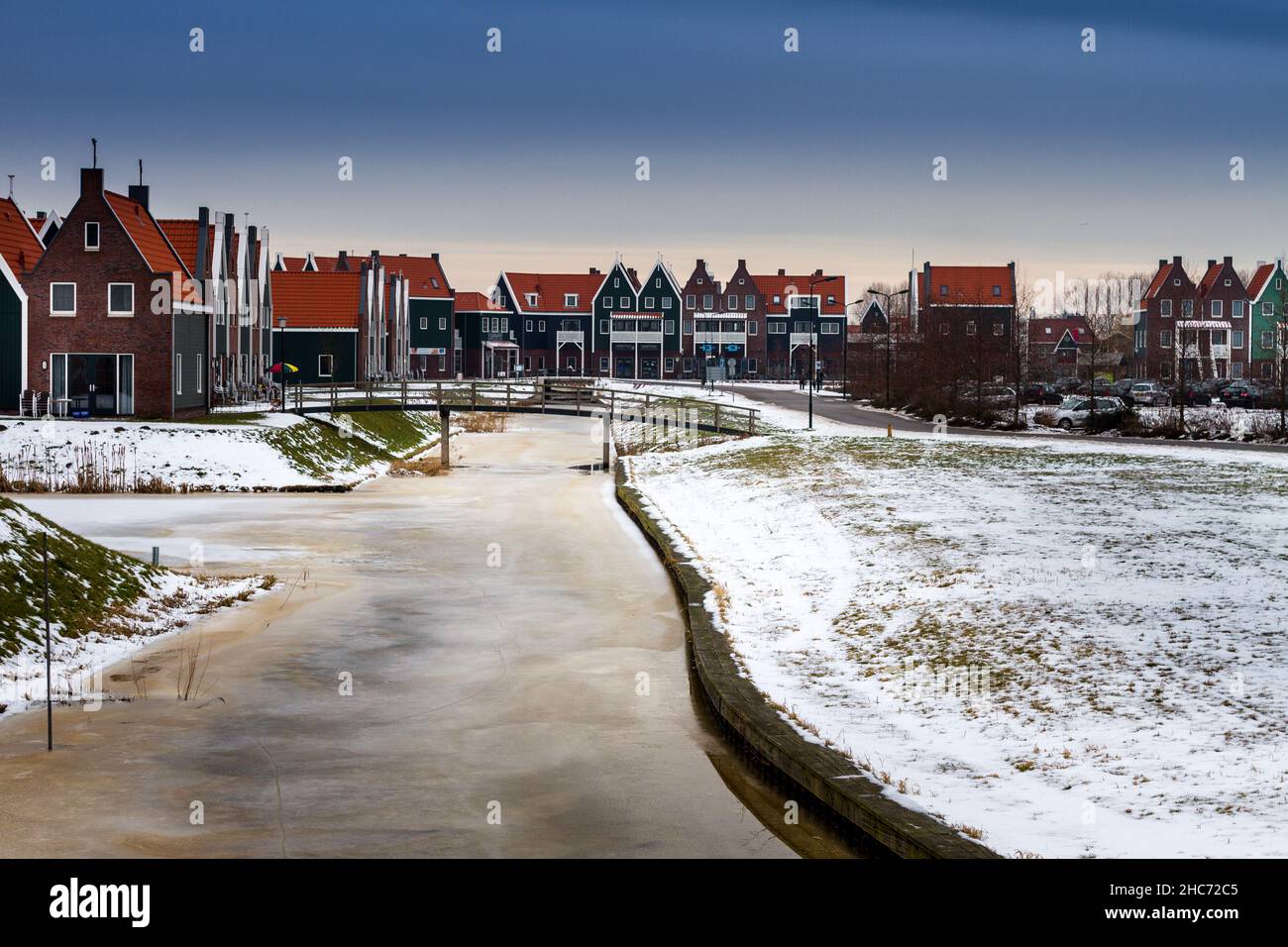 Volendam village at winter Stock Photo - Alamy
