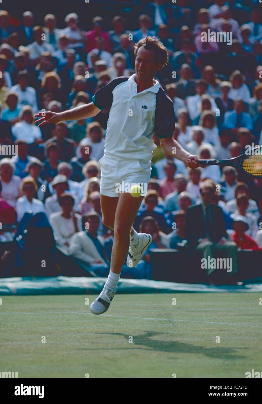 American tennis player John McEnroe, Wimbledon, UK 1980s Stock Photo ...