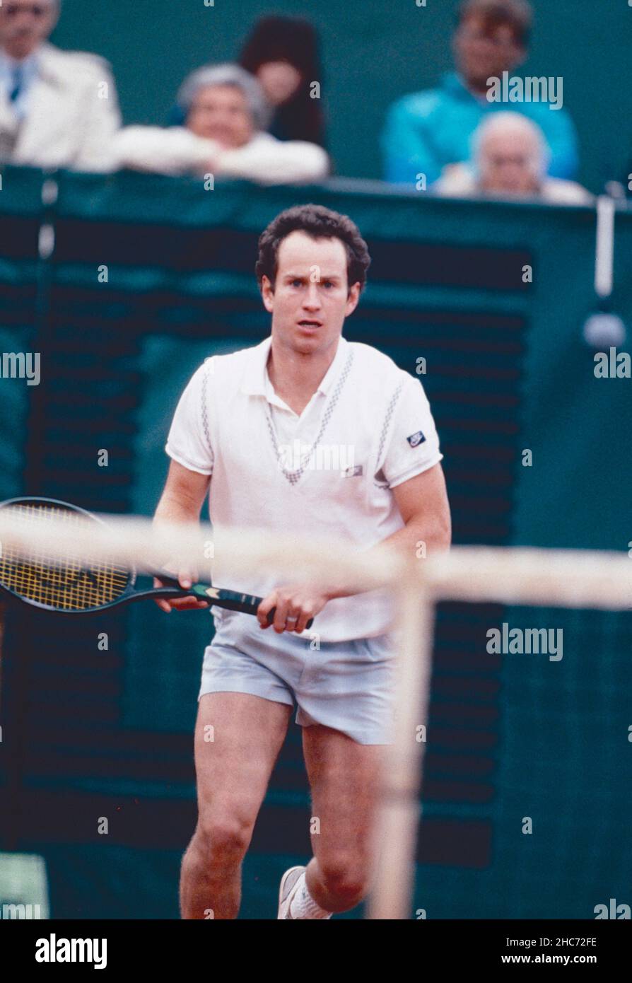 American tennis player John McEnroe, Roland Garros, France 1988 Stock ...