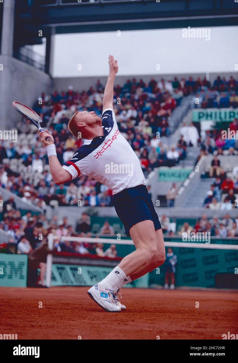 German tennis player Boris Becker, Roland Garros, France 1995 Stock ...