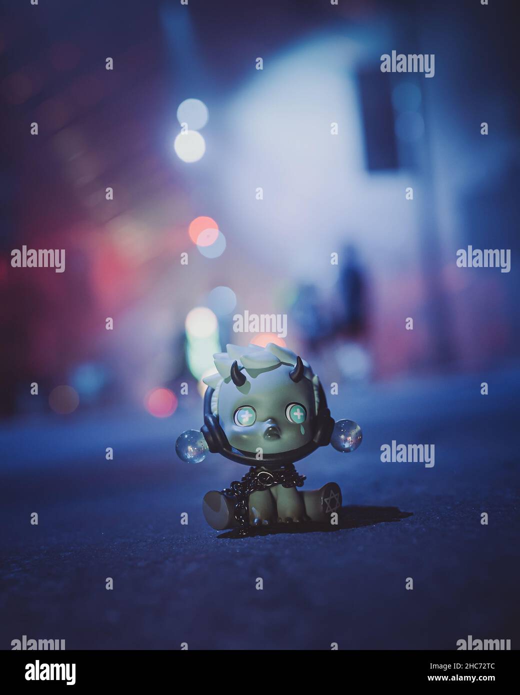 Vertical shot of a small Gargoyle toy from the Ancient Castle series ...