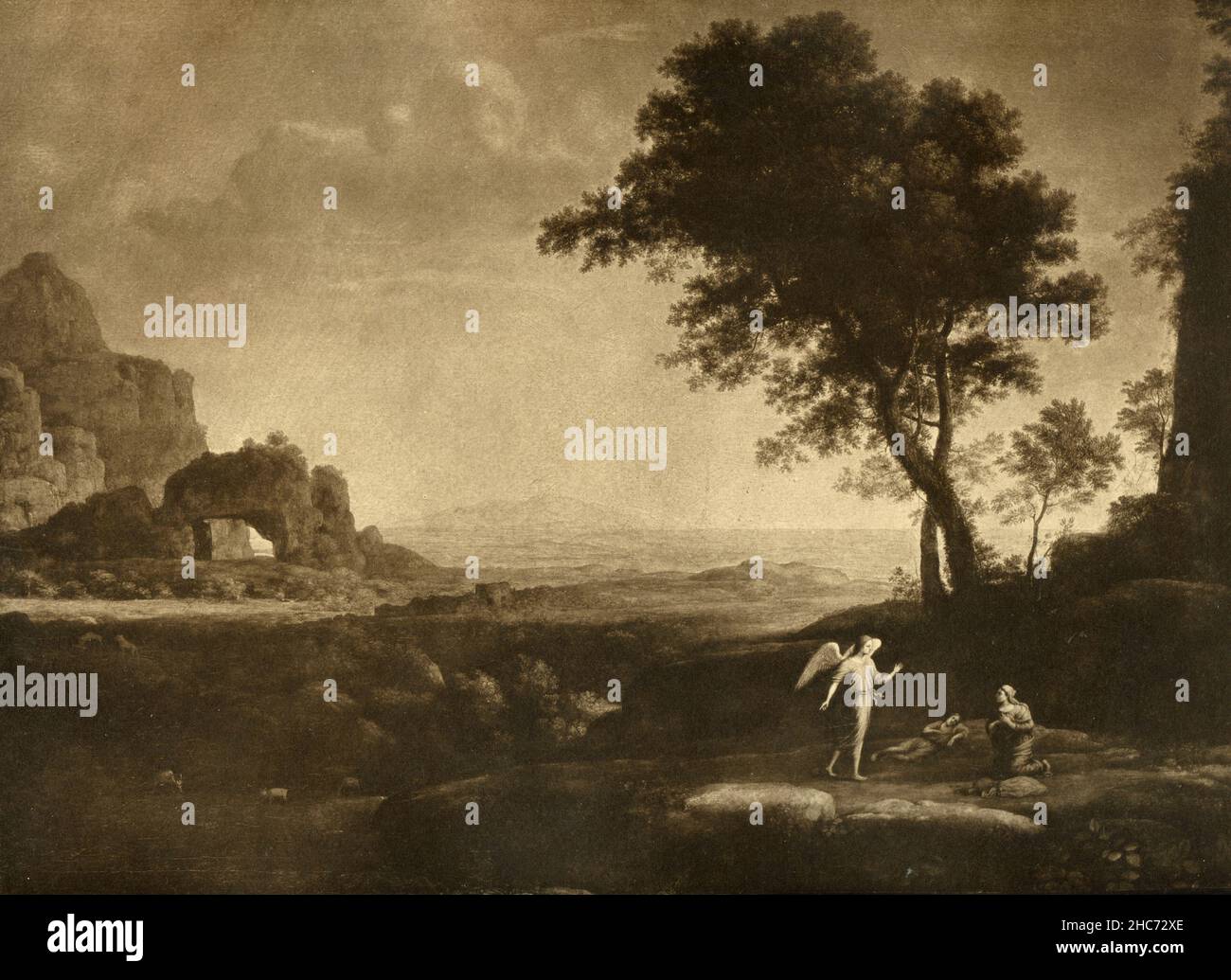 Afternoon landscape, painting by French artist Claude Lorrain, Munich ...