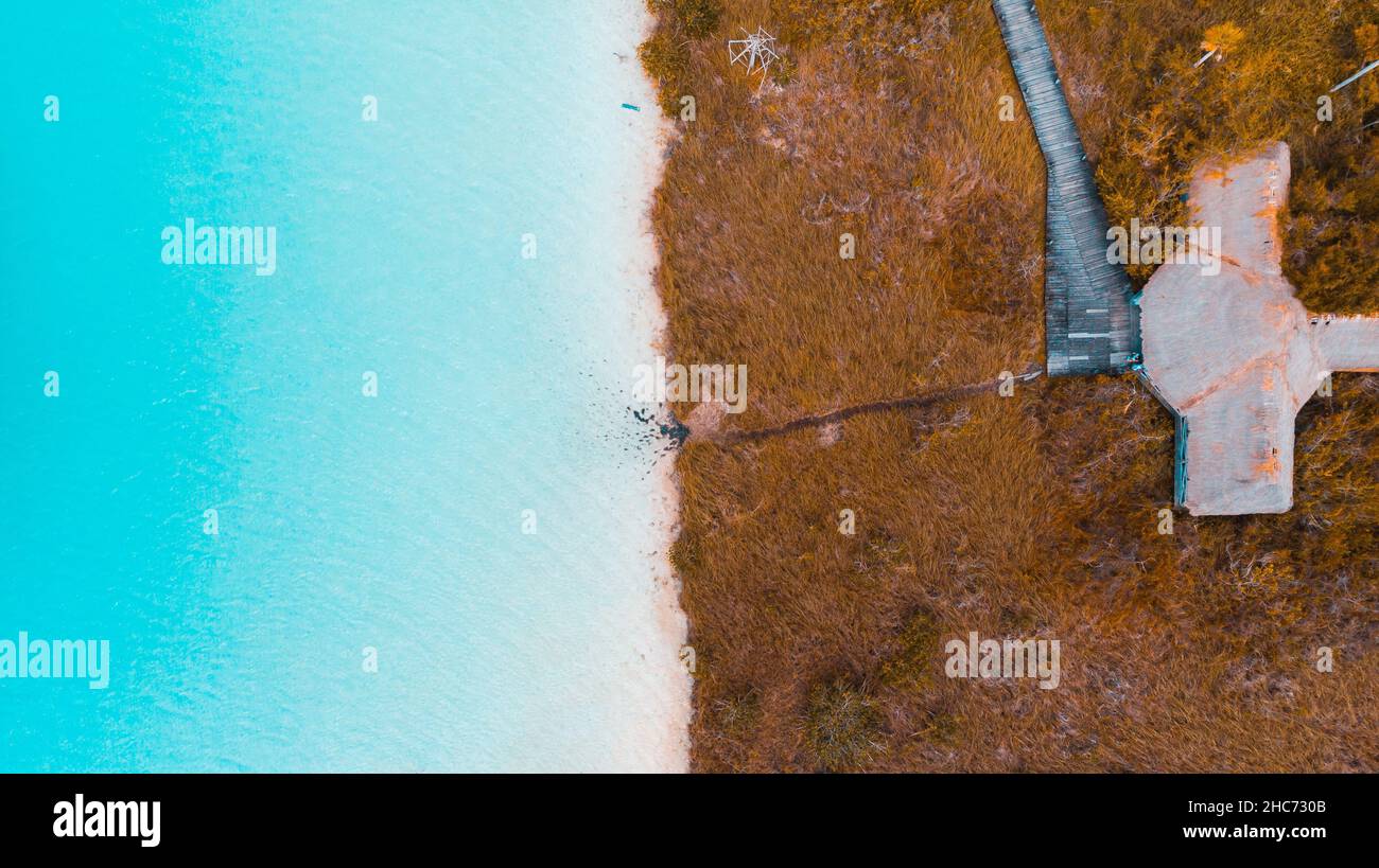 The Kaan Luum lagoon is located in Tulum, Quintana Roo in Mexico Stock ...