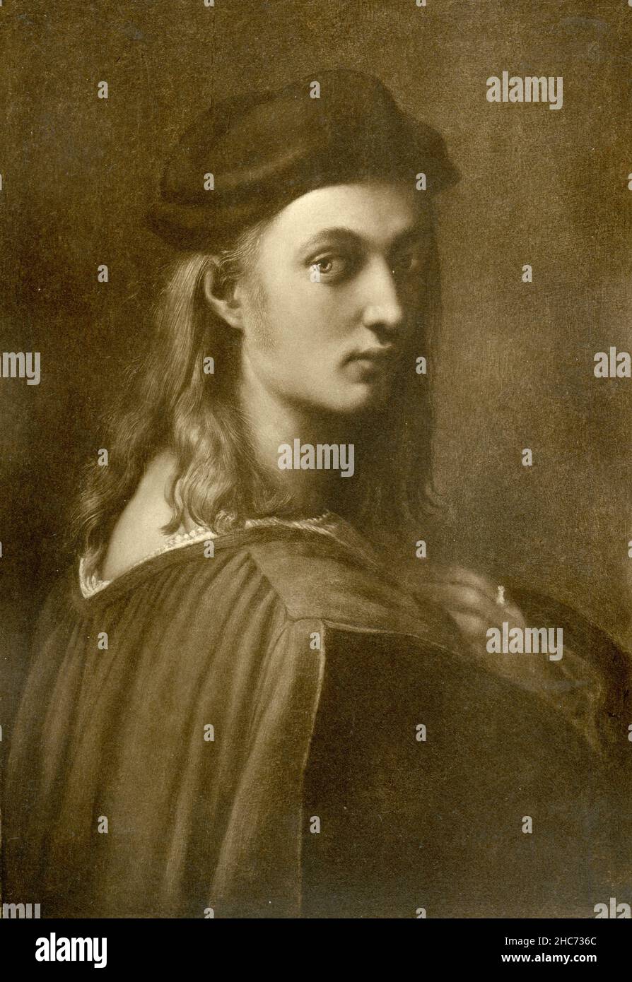 Portrait of Bindo Altoviti, painting by Italian artist Raffaello Sanzio ...