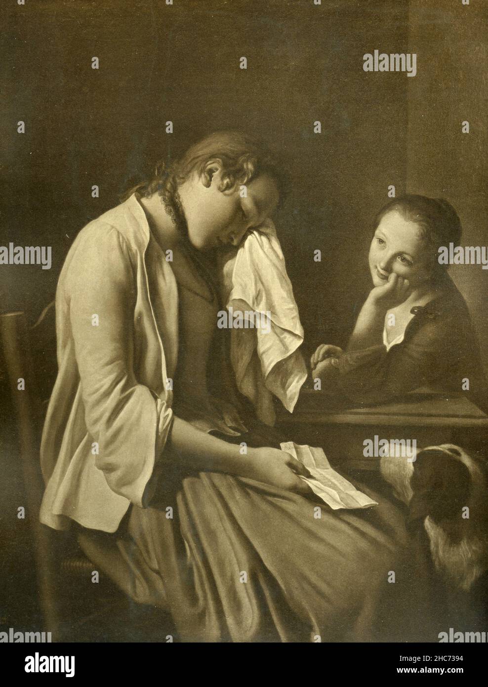 Crying Girl, painting by Italian artist Pietro Rotari, Munich 1897 ...